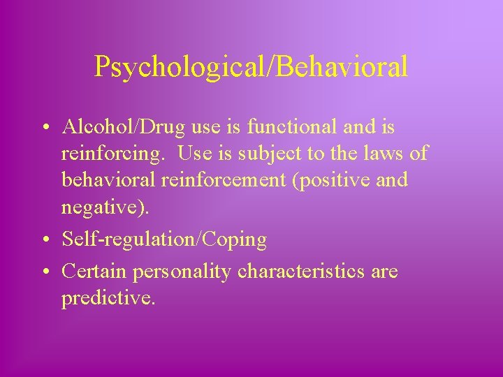 Causes and Treatment of Substance Use Disorders Chapter