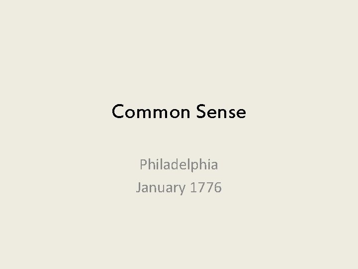 Time Table leading up to the Revolutionary War