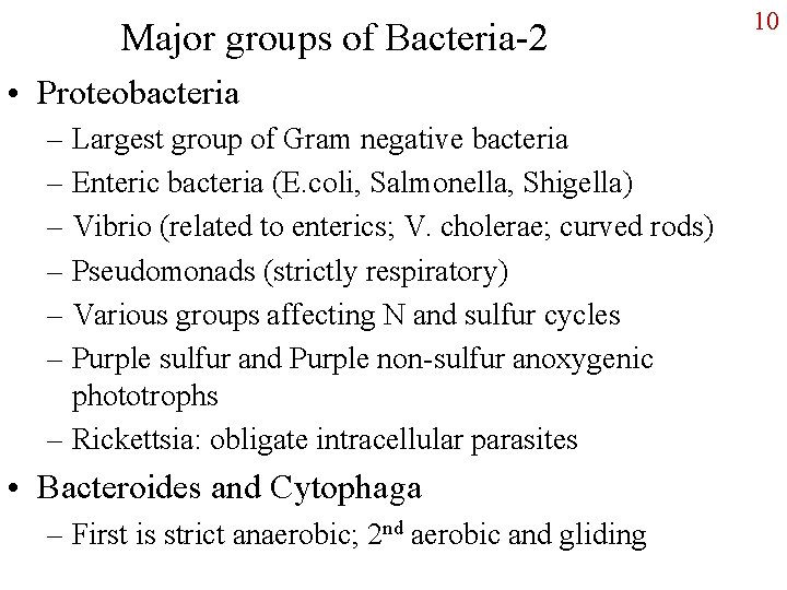 Prokaryotic Microbial Diversity 1 Early attempts at taxonomy