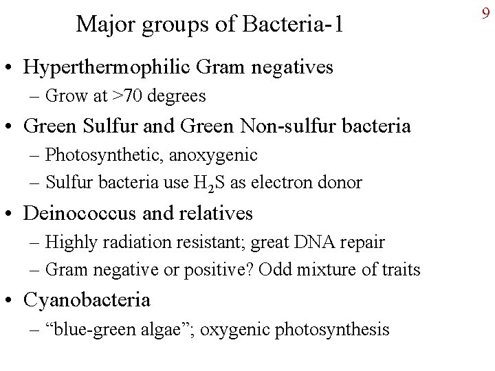 Prokaryotic Microbial Diversity 1 Early attempts at taxonomy
