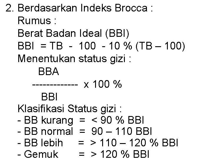 A Cara menghitung kebutuhan energi dan zat gizi