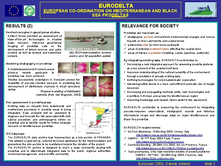 EURODELTA EUROPEAN COORDINATION ON MEDITERRANEAN AND BLACK SEA