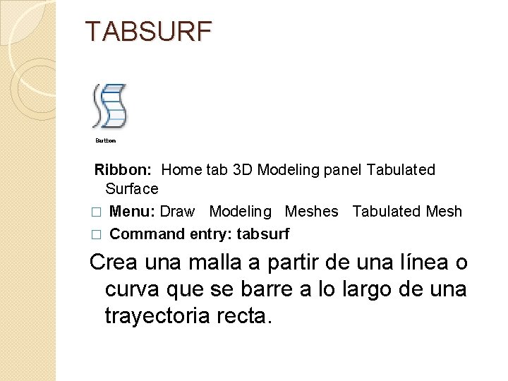 EDGESURF Crea una malla entre cuatro bordes o