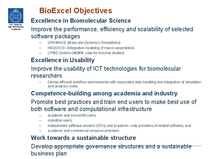 Bio Excel Intro Erwin Laure KTH Bio Excel