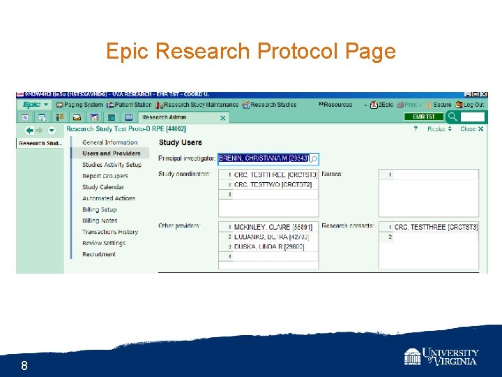 On Core Implementation Update UVA Clinical Trials Office