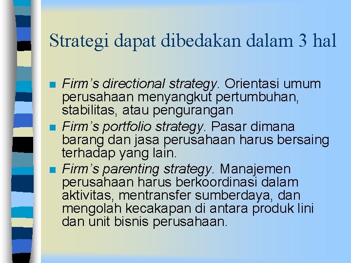 FORMULASI STRATEGI DAN STRATEGI KORPORASI Buku Manajemen Stratejik