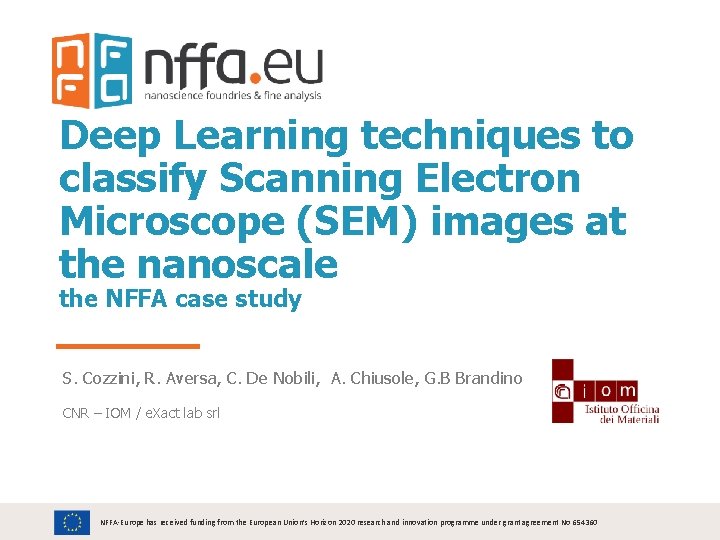 Deep Learning techniques to classify Scanning Electron Microscope