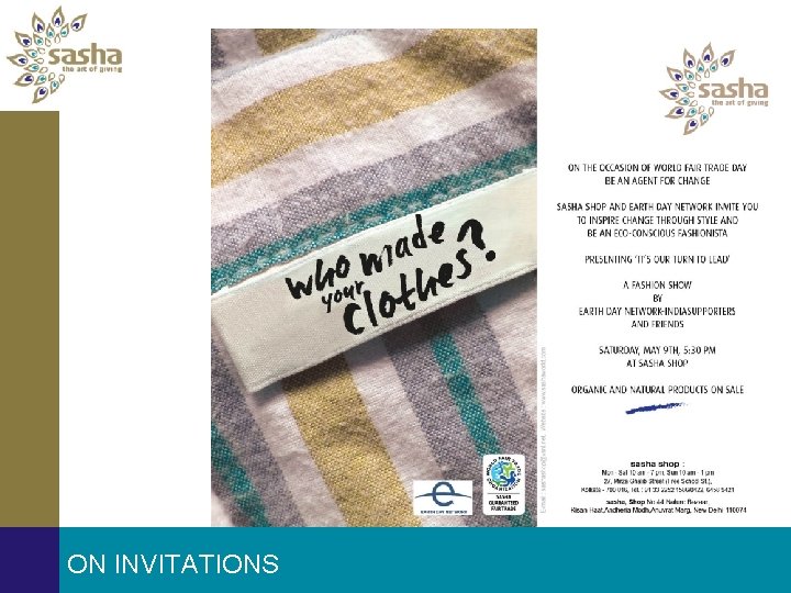 the art of giving WFTO LABELLING the art