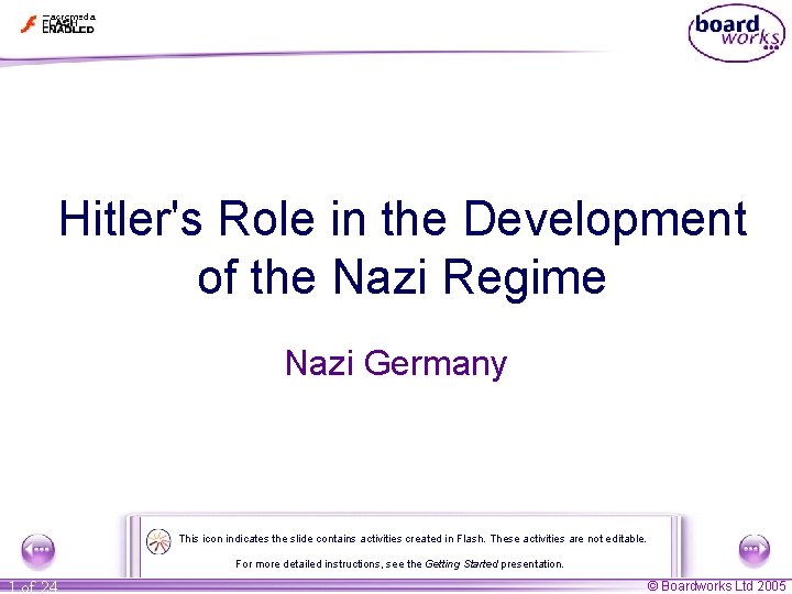 Hitlers Role in the Development of the Nazi