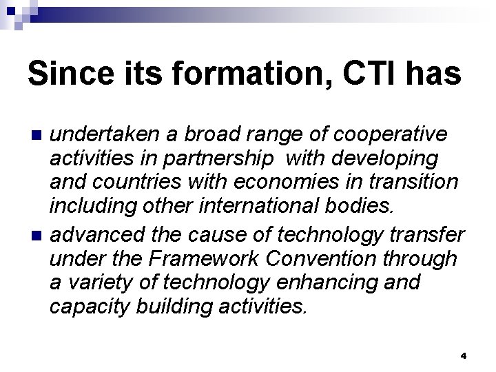 Broadening the Base of Financing for Technology Transfer