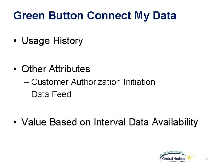 Customer and Aggregated Data December 16 Technical Conference