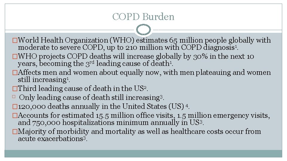 Chronic Obstructive Pulmonary Disease Chronic Disease Management KRISTEN