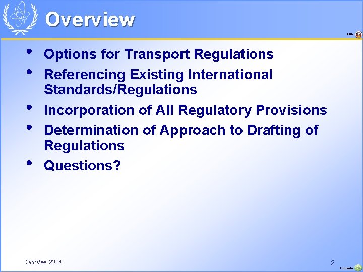 Drafting Regulations for Your Country Overview END Options