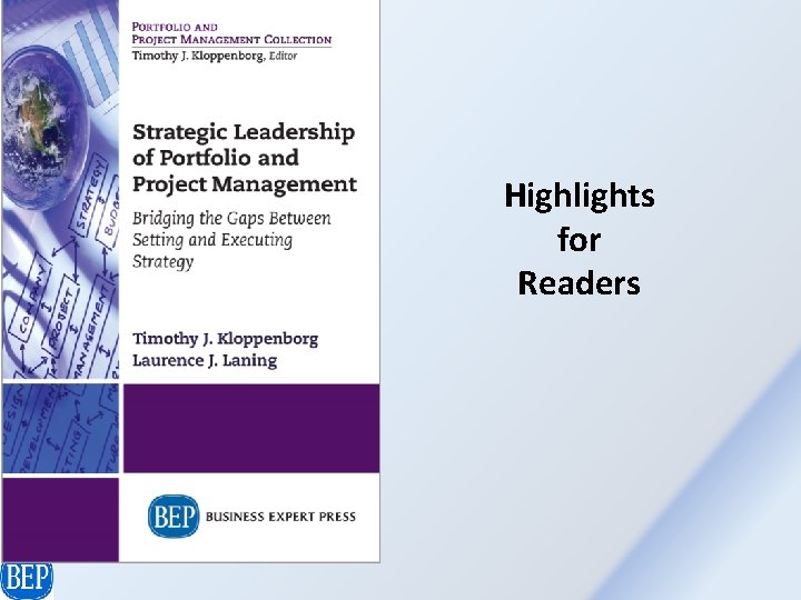 Highlights for Readers Ch 1 Implementing Strategy Through