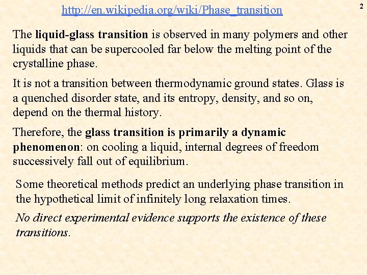 1 Theories of the glass transition JeanLouis Barrat