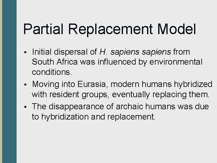 Chapter 11 The Origin and Dispersal of Modern