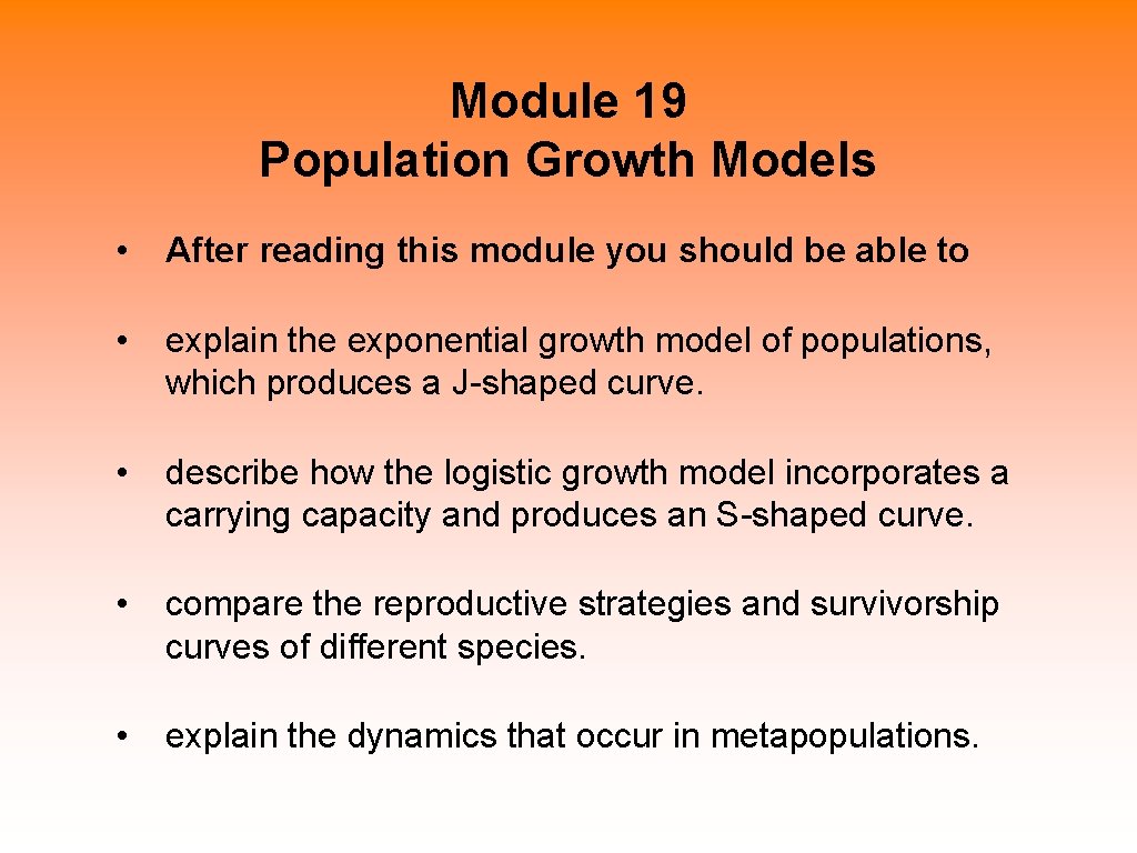 Chapter 6 Population and Community Ecology Friedland Relyea