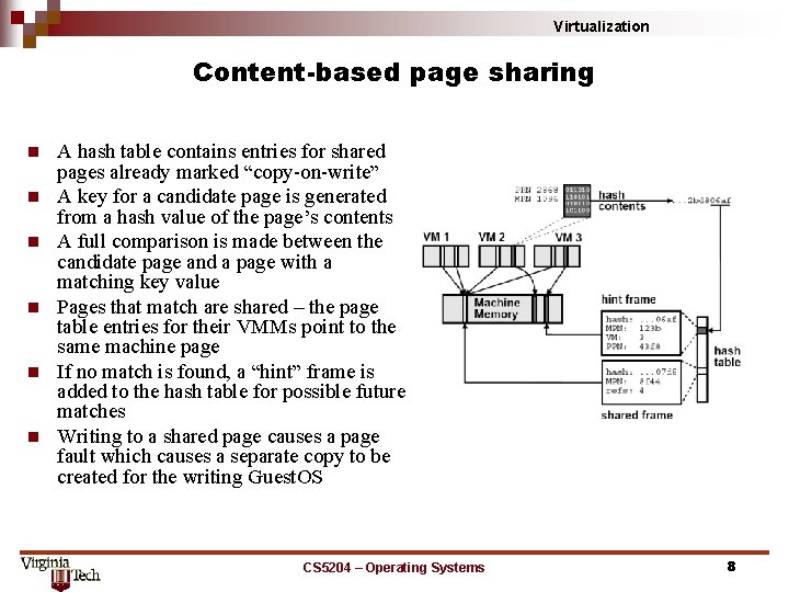 Virtualization Part 2 VMware CS 5204 Operating Systems