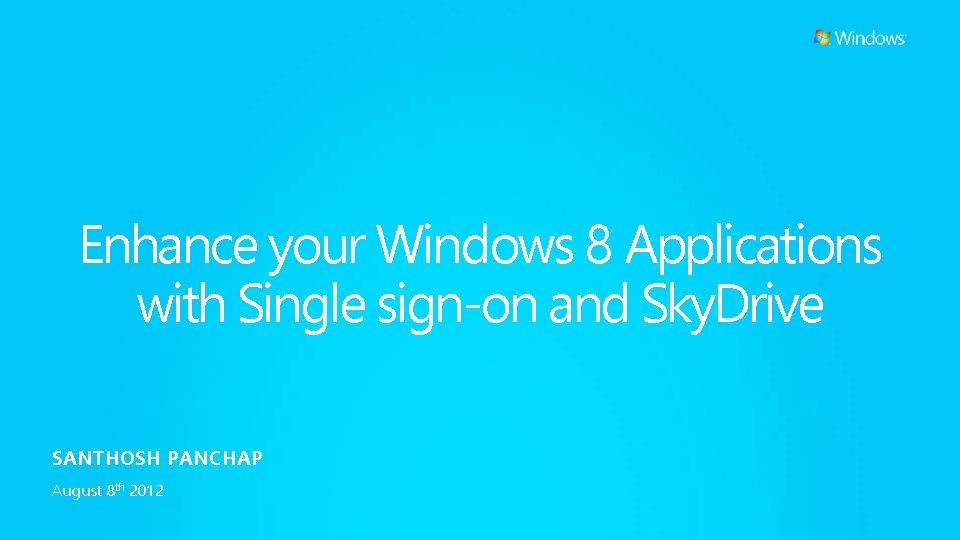 Enhance your Windows 8 Applications with Single signon