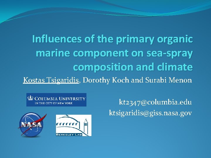 Influences of the primary organic marine component on