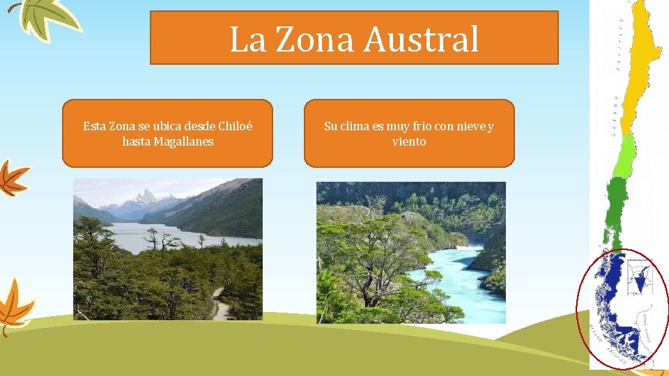 Zona Austral de Chile Objetivo identificar caractersticas de