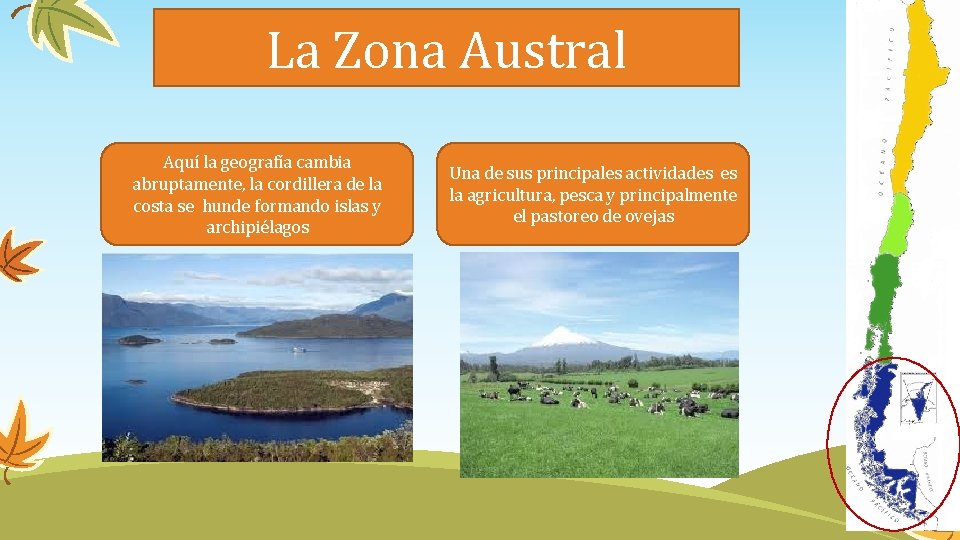 Zona Austral de Chile Objetivo identificar caractersticas de