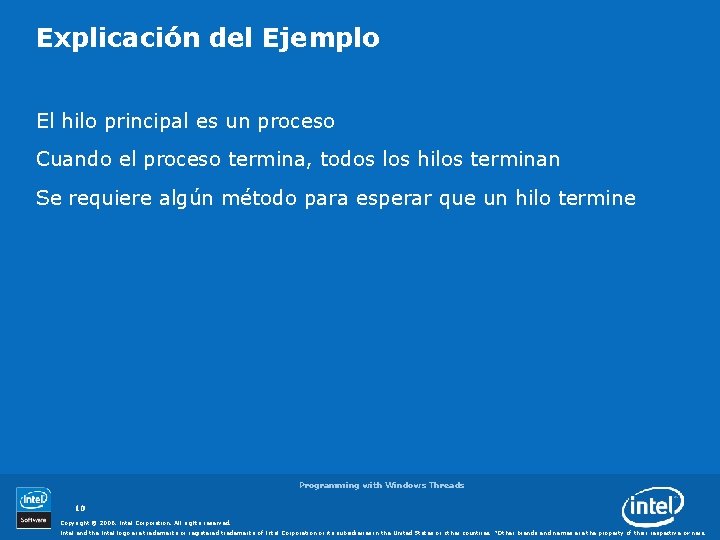 Programando con Hilos de Windows Intel Software College