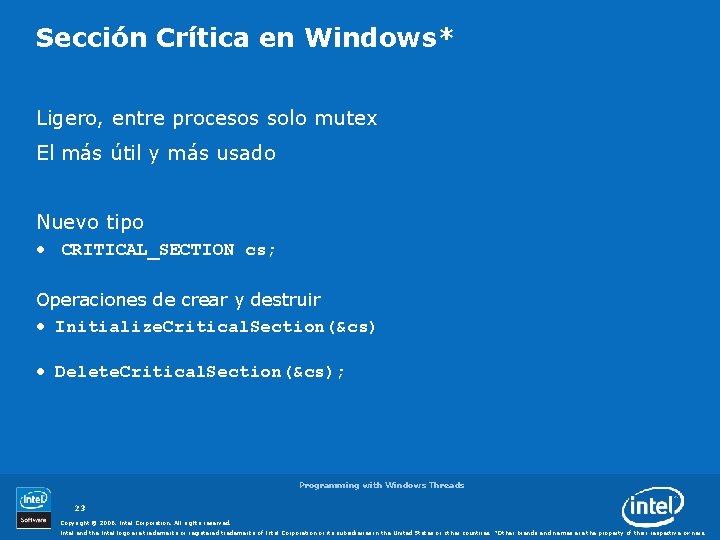 Programando con Hilos de Windows Intel Software College