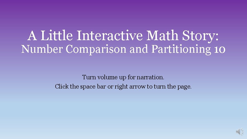 A Little Interactive Math Story Number Comparison and