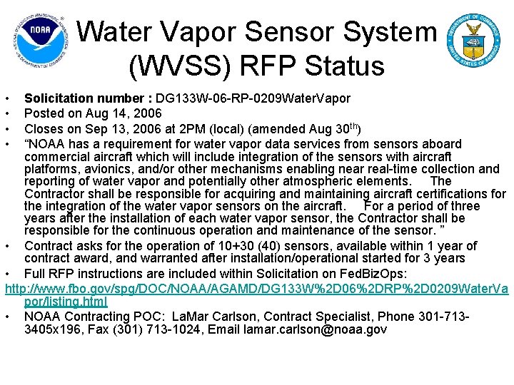 MMT Update September 7 2006 NOAANWS Activities Dave
