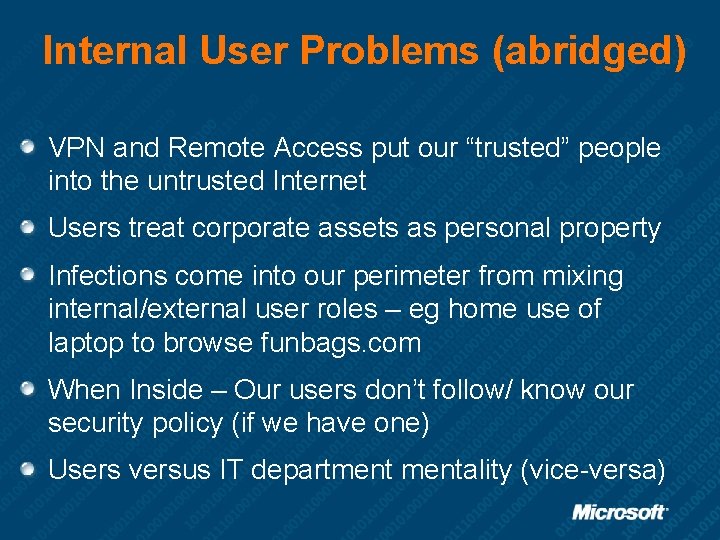 Technical Overview of Security Fred Baumhardt Lead Security
