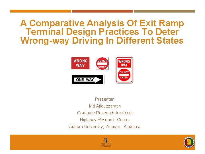 A Comparative Analysis Of Exit Ramp Terminal Design