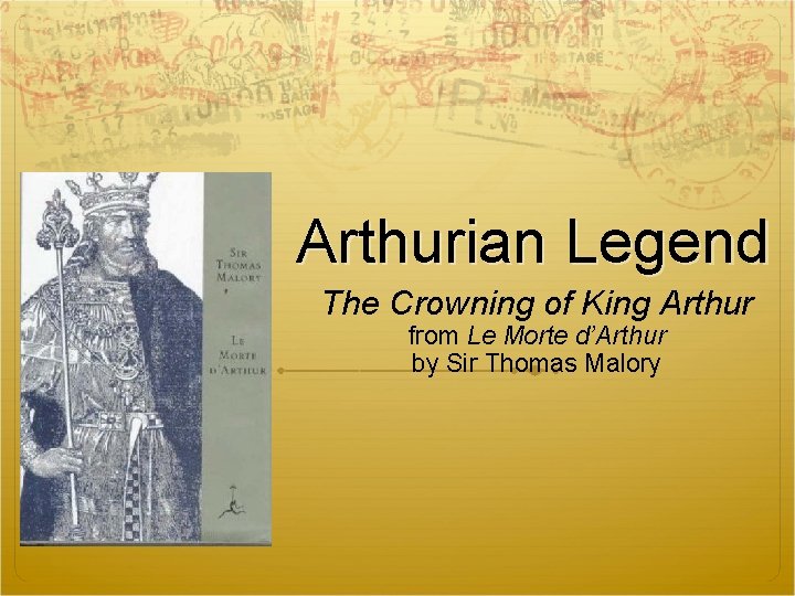 Arthurian Legend The Crowning of King Arthur from