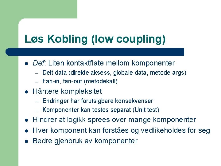 Prinsipper og Patterns Designbeslutninger i Objektorientert ...