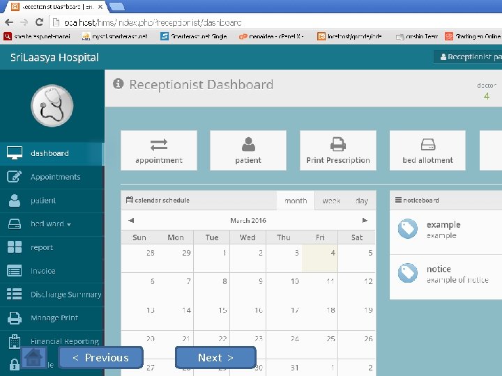 Admin Module Doctor Module Receptionist Module Accountant Module