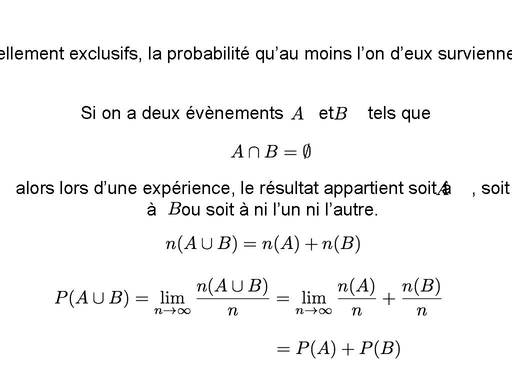 2 1 NOTIONS DE PROBABILIT cours 6 Au