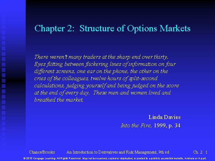 Chapter 2 Structure of Options Markets There werent