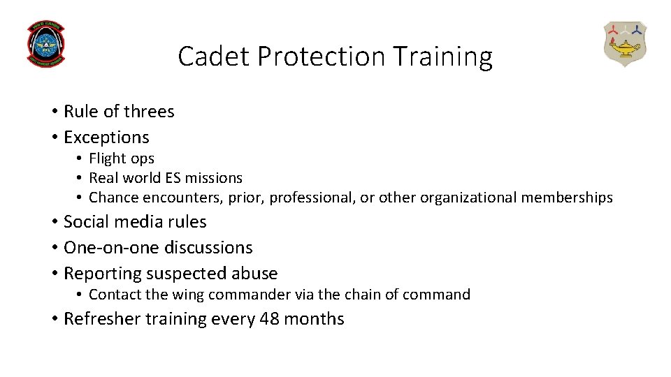 Level 1 Orientation Lt Col Jacob Hiles Log
