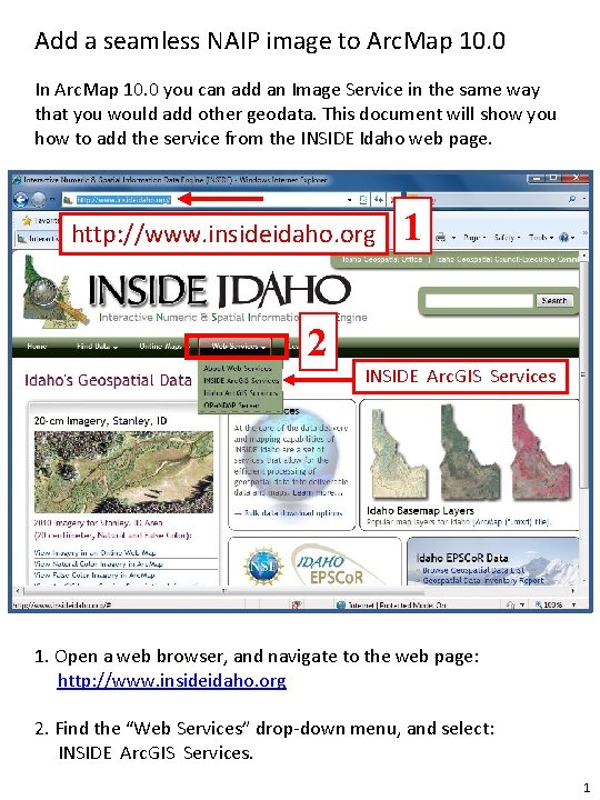 Add a seamless NAIP image to Arc Map