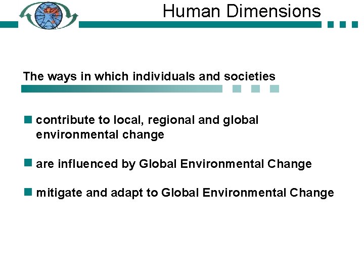 IHDP The International Human Dimensions Programme on Global