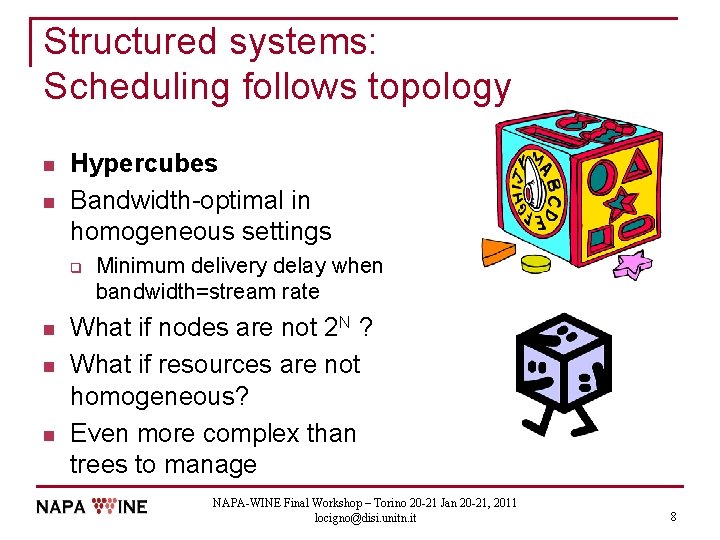 Schedules and Overlays Interactions Between Information Scheduling and