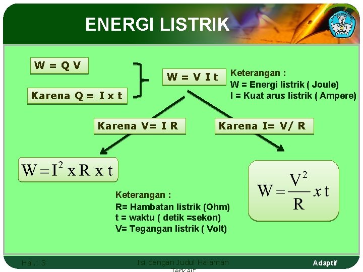 ENERGI DAN DAYA LISTRIK Sumber Gambar Dosen Killer