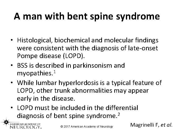 A man with bent spine syndrome Teaching Video