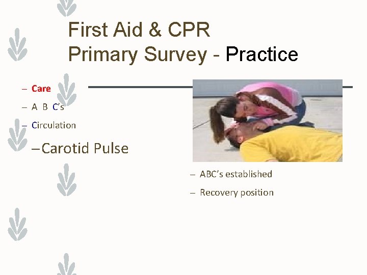 First Aid CPR Recognizing Responding to Emergencies Emergency
