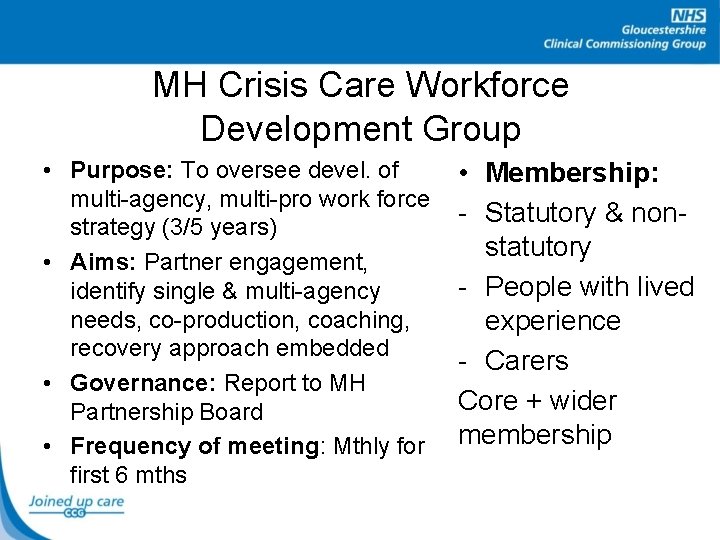 MENTAL HEALTH CRISIS TRAINING STAKEHOLDER EVENT January 22