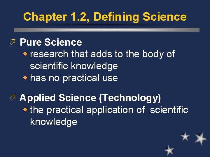 Chapter 1 2 Defining Science Pure Science w