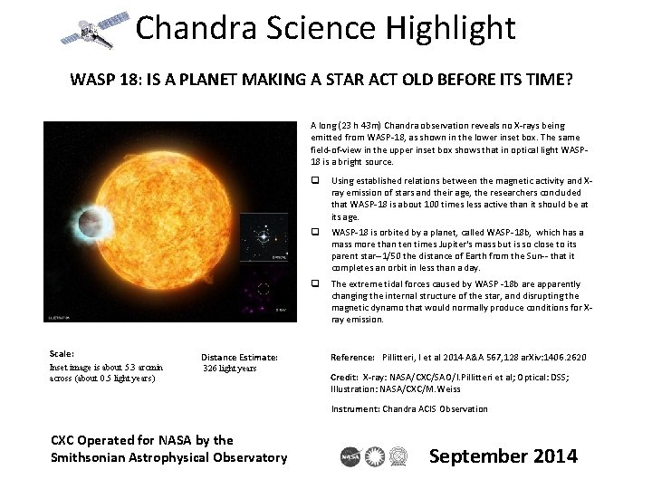 Chandra Science Highlight WASP 18 IS A PLANET