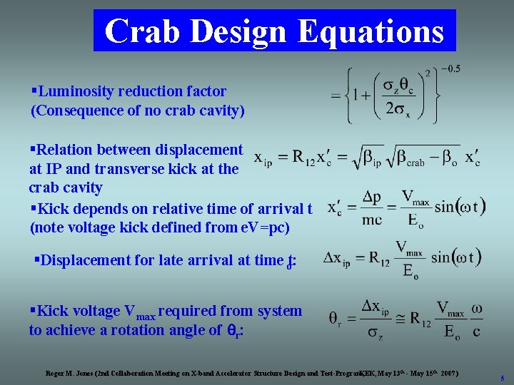 Developments on Proposed CLIC Crab Cavity Roger M