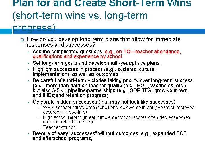 Academy of Pacesetting States CHANGE IN BIG DISTRICTS