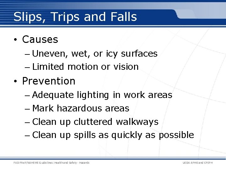 Health and Safety Hazards During Deployment Adapted from